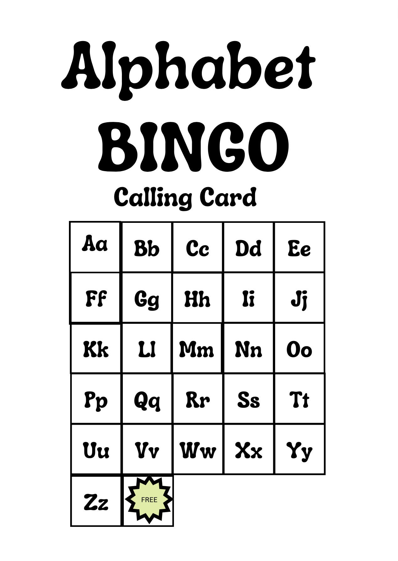 15 Bingo Cards, Bingo Game, Alphabet Bingo Cards, Party Games, School ...