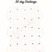 30 Day Challenge Printable, Digital Download, 30 Day Color in the Chart ...