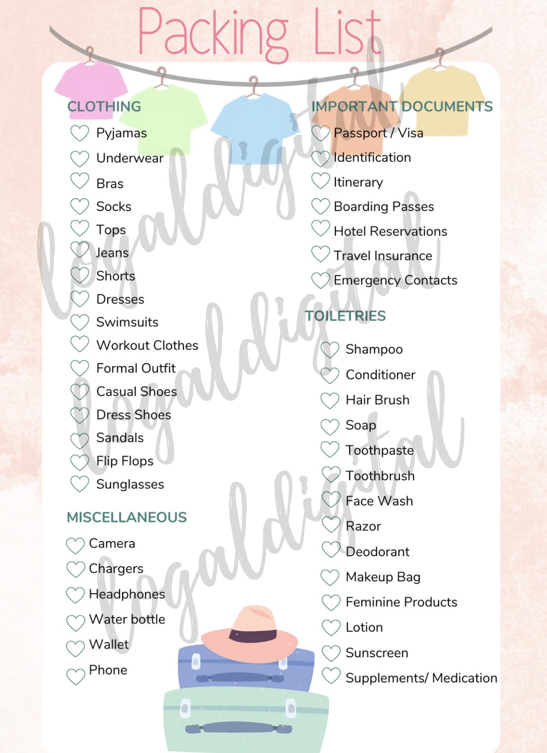 Ultimate Travel Packing Checklist: Essential Items for Stress-free ...