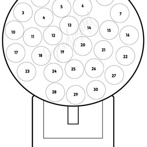30 Day Bubble Gum Challenge, Multi Printable Challenge, Colorable ...