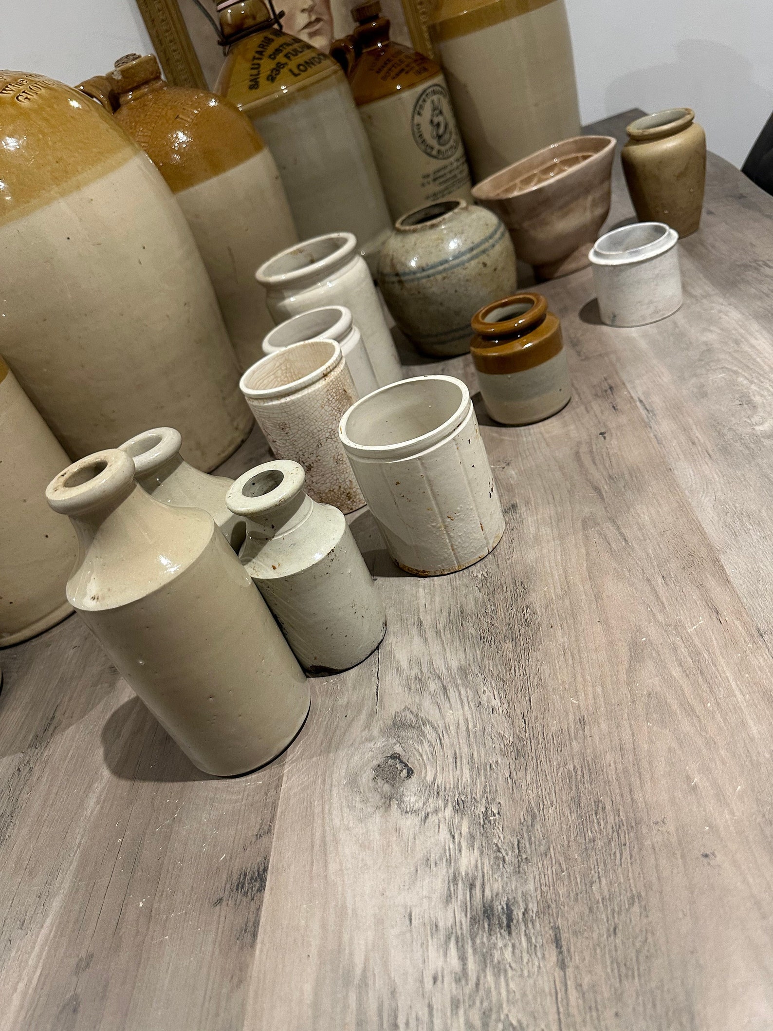 Vintage Victorian Old Stoneware Jars, Marmalade Jars , Jelly Moulds ...