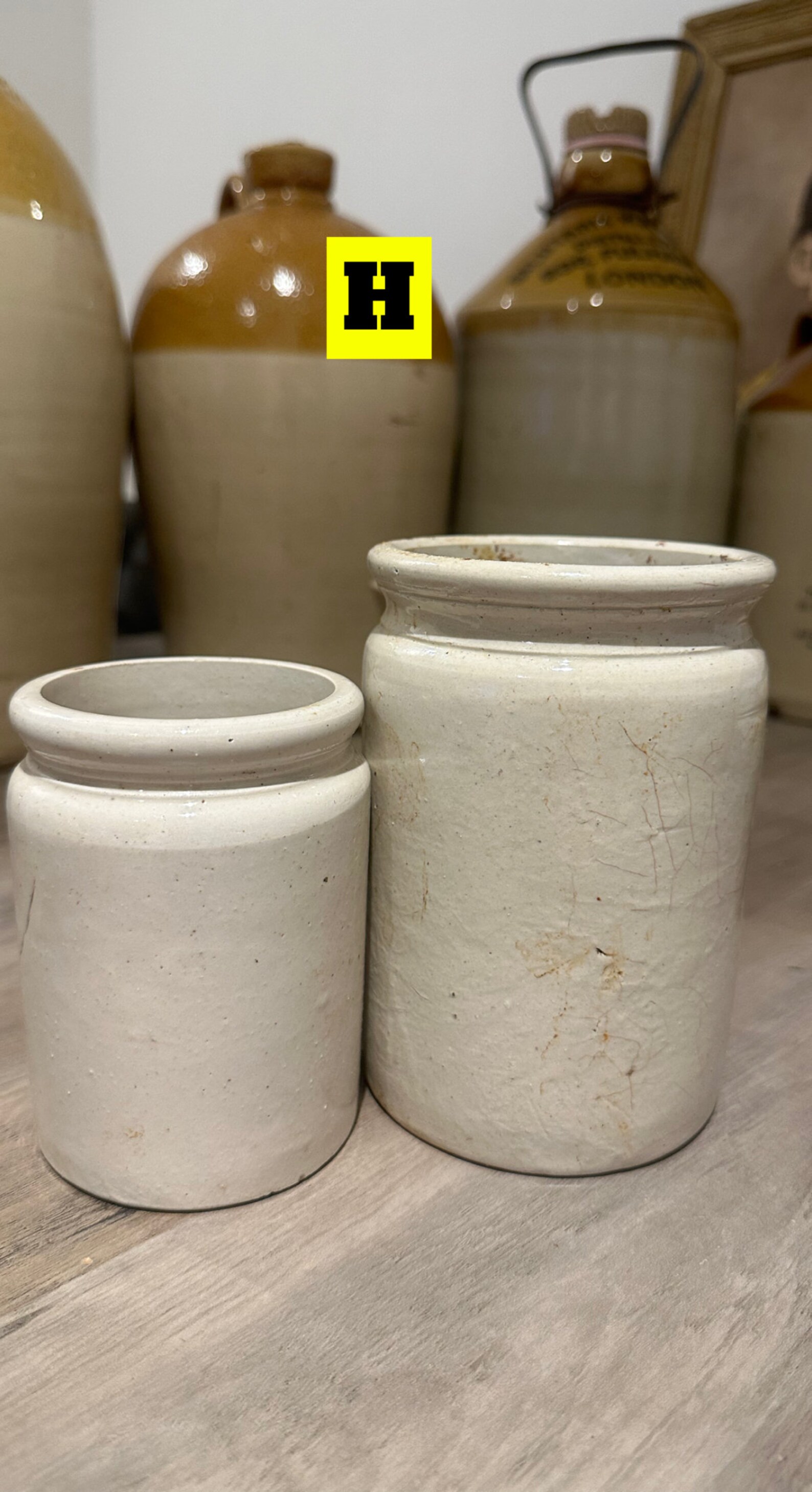 Vintage Victorian Old Stoneware Jars, Marmalade Jars , Jelly Moulds ...