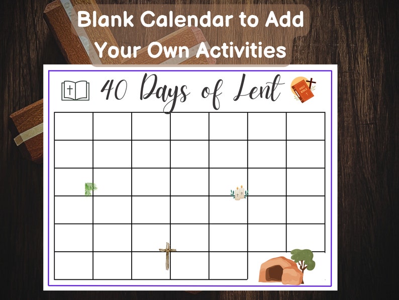 Lent Calendar 2024, 40 Days of Prayer Lent, Lenten Calendar for Kids ...