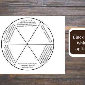 Ash Wednesday Craft, Printable Catholic Spinner Wheel Lesson for Kids ...