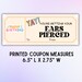 Ear Piercing Coupons, Ear Piercing Gift Voucher, Birthday Surprise Gift ...