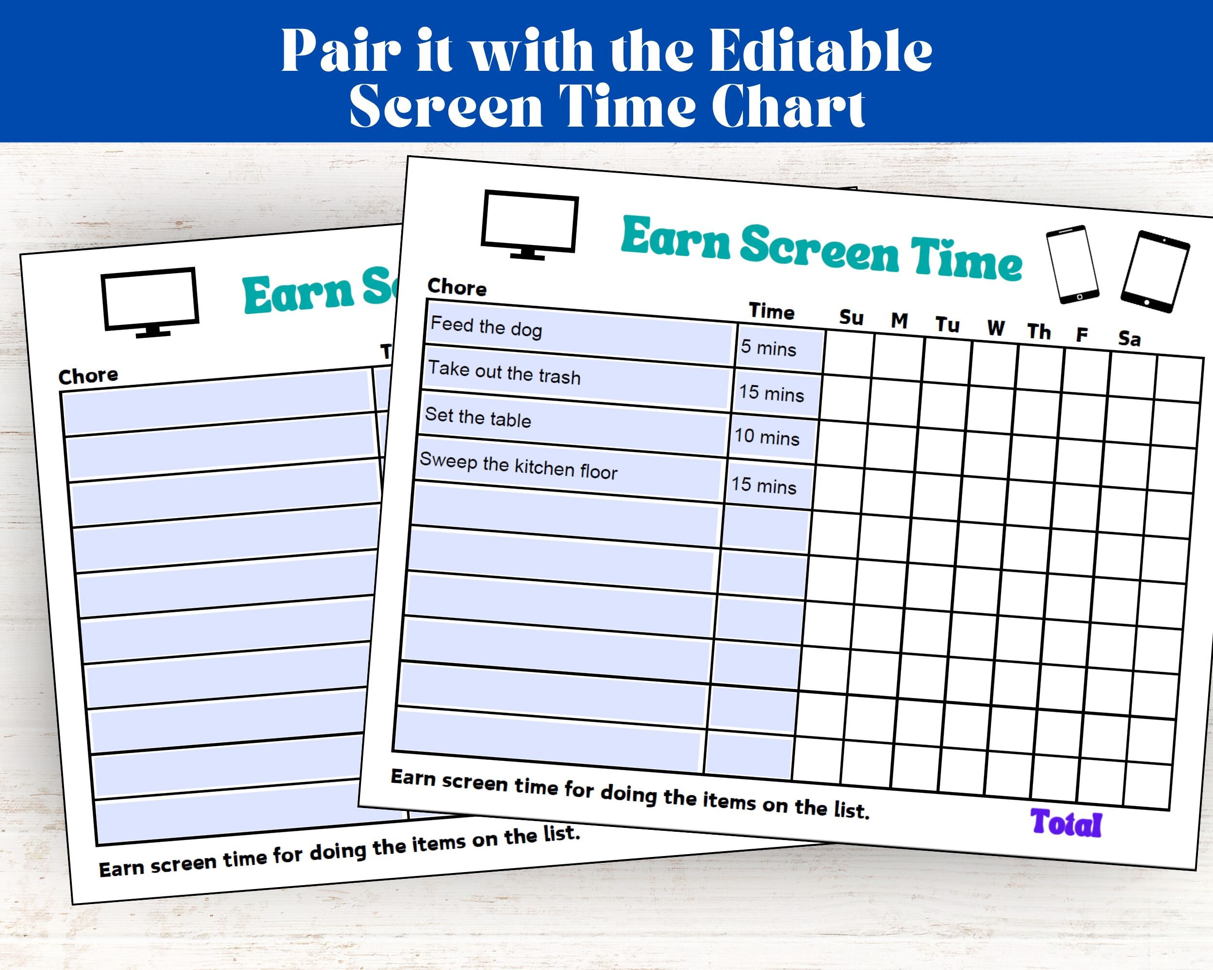 Screen Time Coupon, Screen Time Rules, Screen Time Chore Chart, Kids ...