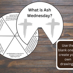 Ash Wednesday Craft, Printable Catholic Spinner Wheel Lesson for Kids ...