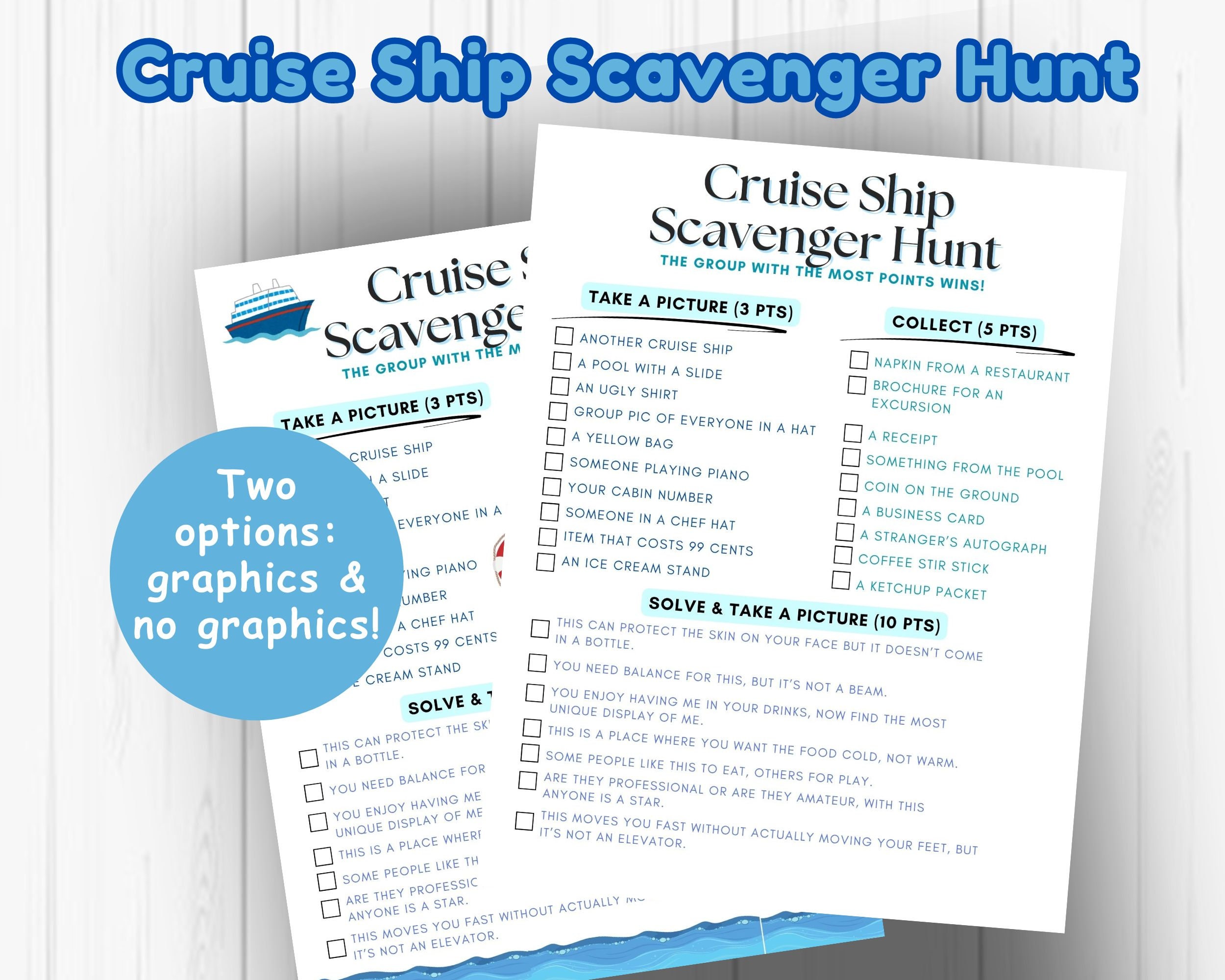 Cruise Scavenger Hunt Game, Cruise Ship Activities, Kids Cruise ...