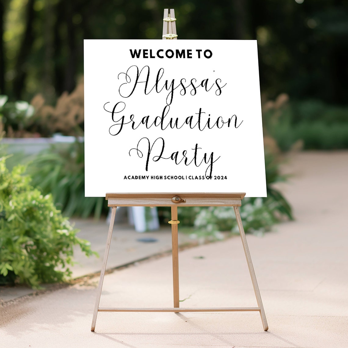 Graduation Yard Sign 2024 Graduation Sign Modern Grad Sign Grad Welcome ...