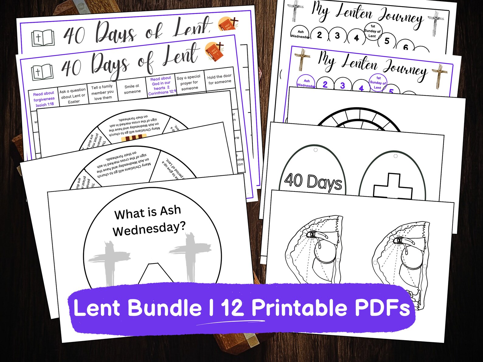 Lent Activity Bundle, Lent Calendar 2024, Lenten Calendar for Kids ...