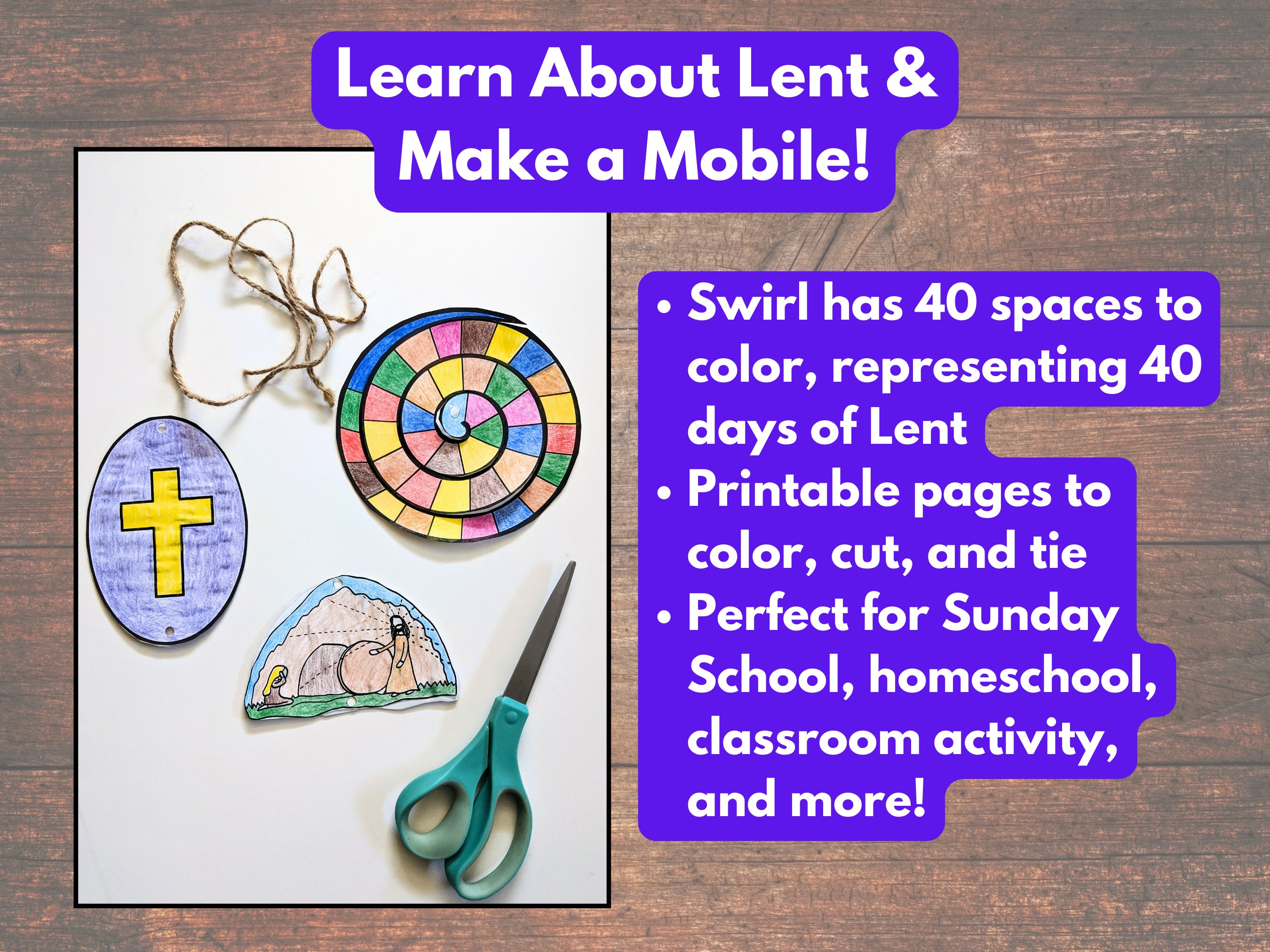 Lent Craft for Kids, Lent Calendar 2024, Lent Coloring Activity, Sunday ...