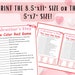 Valentine's Day the Color Red Game, Valentine's Trivia Game, Printable ...