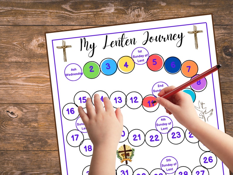 Lenten Calendar Printable, Ash Wednesday, Lent Calendar 2024, Lenten ...
