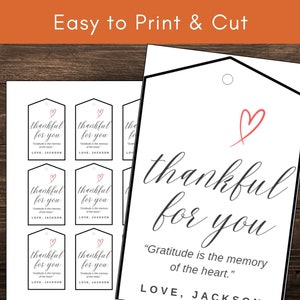 Printable Thanksgiving Gift Tag Canva, Thanksgiving Favor Tag Template ...