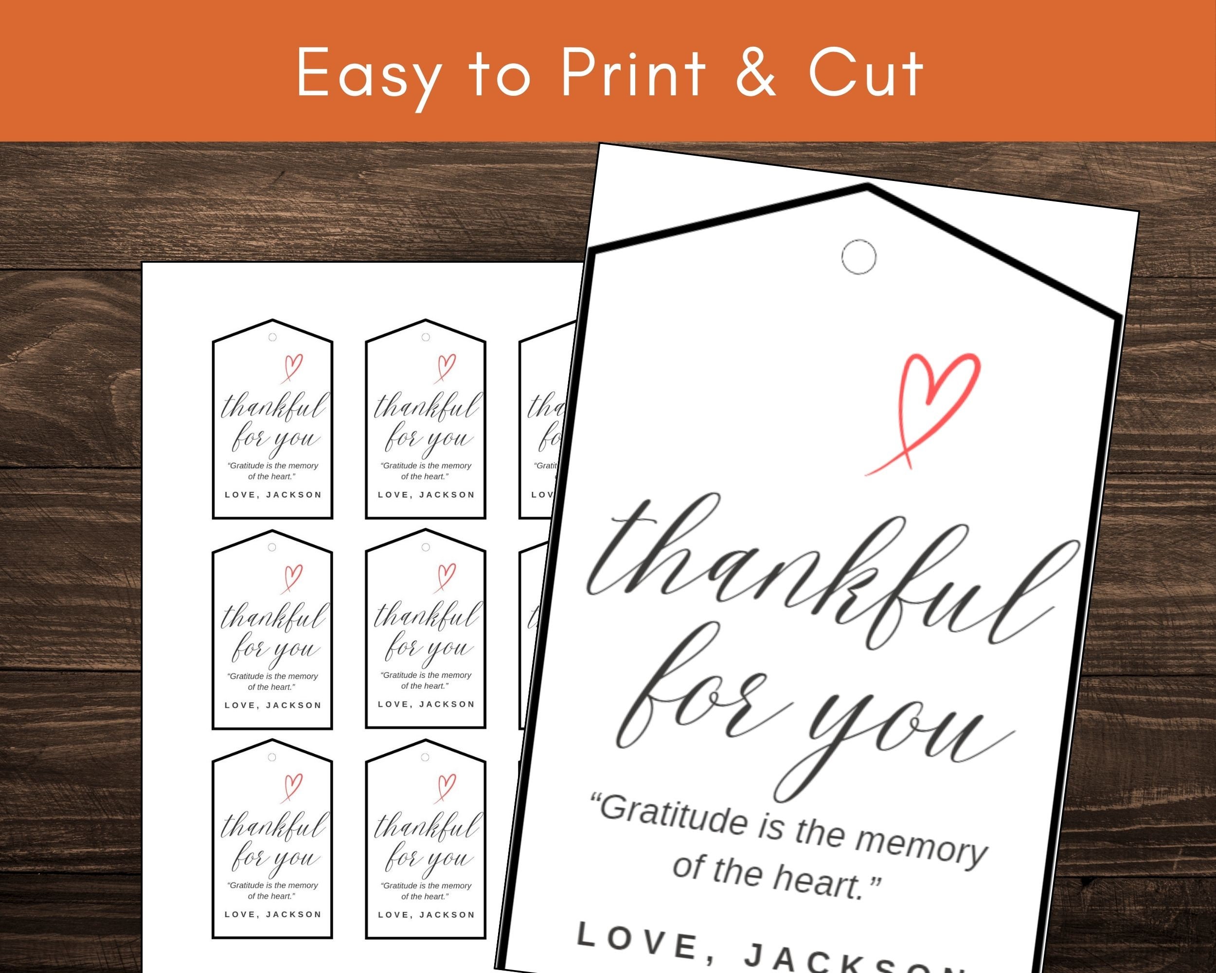 Printable Thanksgiving Gift Tag Canva, Thanksgiving Favor Tag Template ...