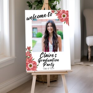 Graduation Party Welcome Sign Template, Photo Graduation Welcome Poster ...