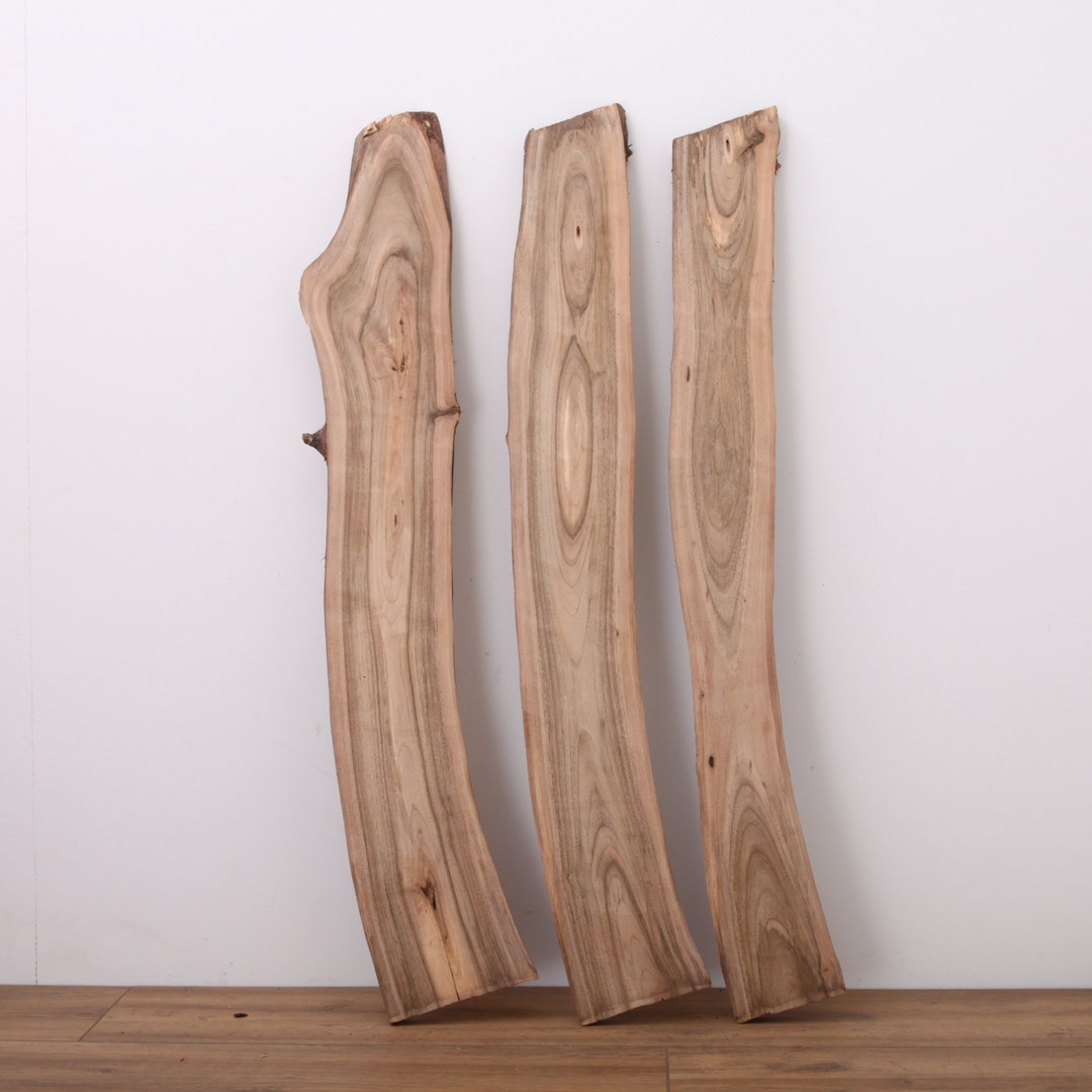 Raw Walnut Wood Planks . 3 Pieces - Etsy