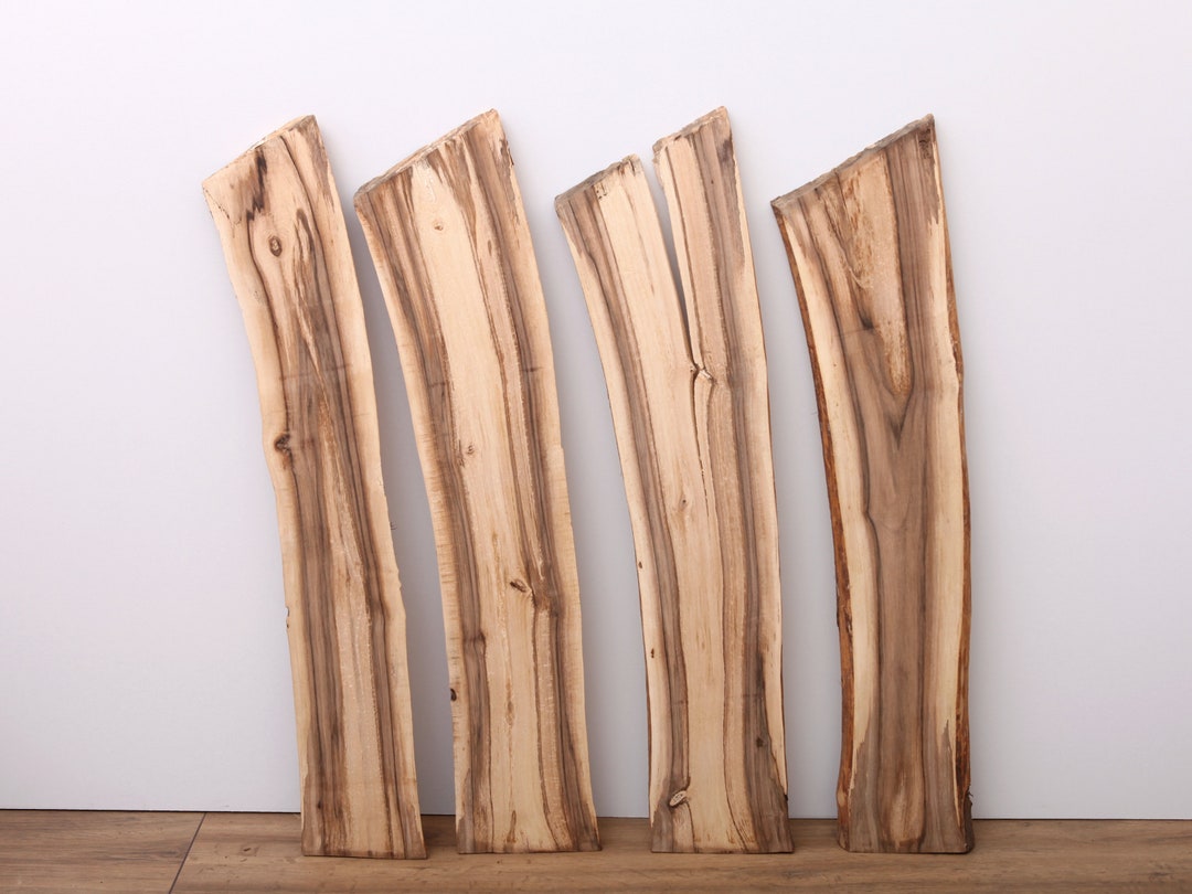Raw Walnut Wood Planks . 4 Pieces - Etsy