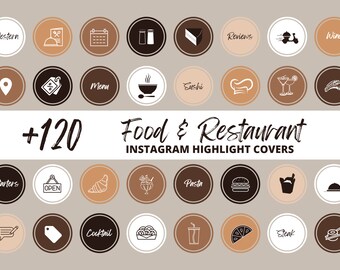 120 Food & Restaurant Instagram Highlight Covers Highlight Cover ...