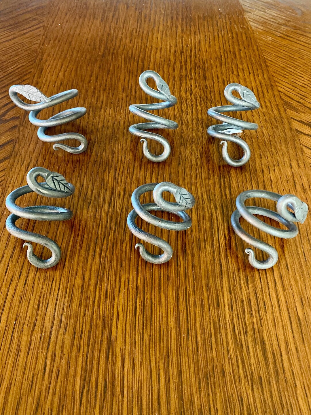 Hand Forged Leaf Napkin Rings - Etsy