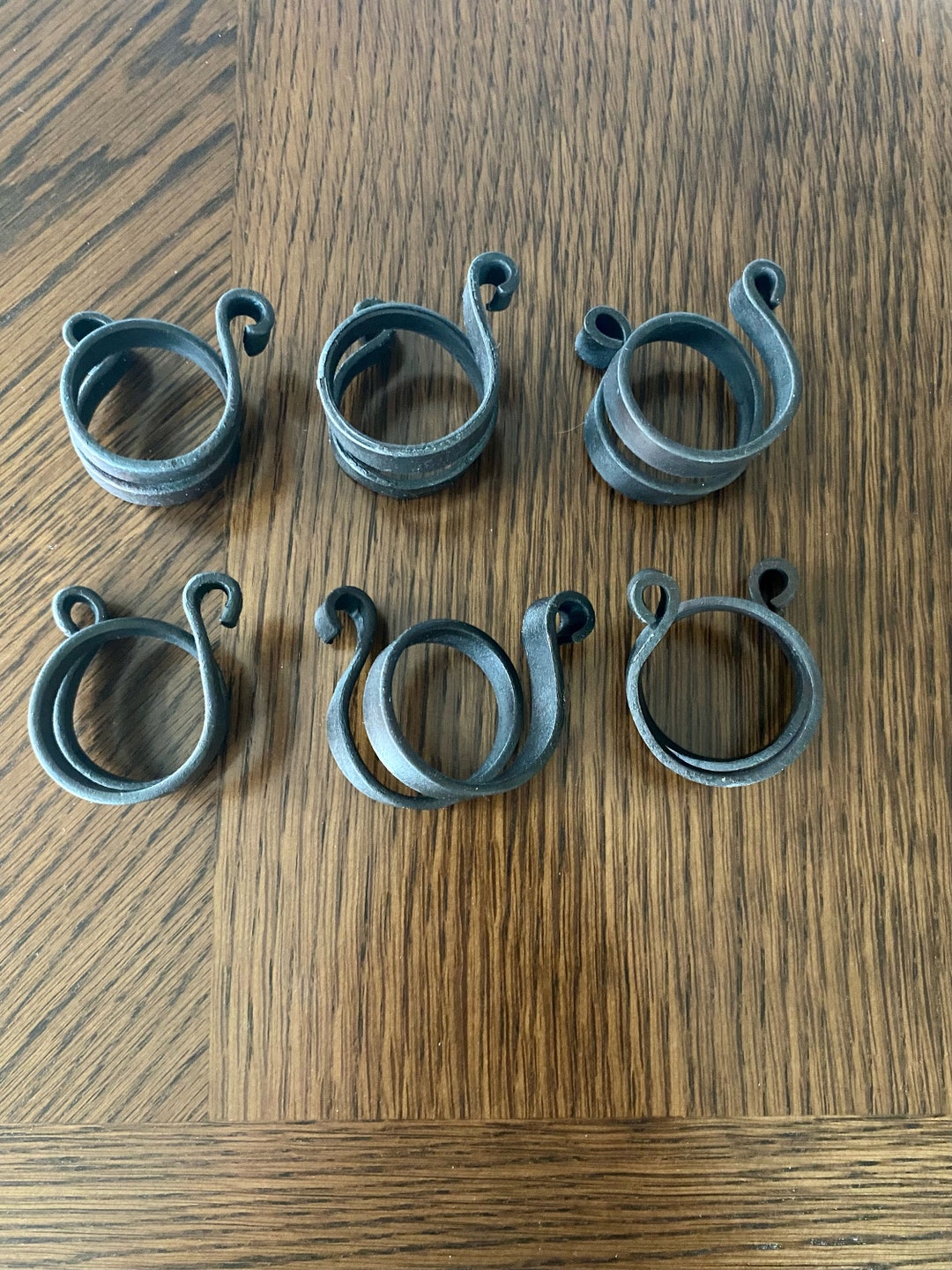 Hand Forged Rustic Napkin Rings - Etsy