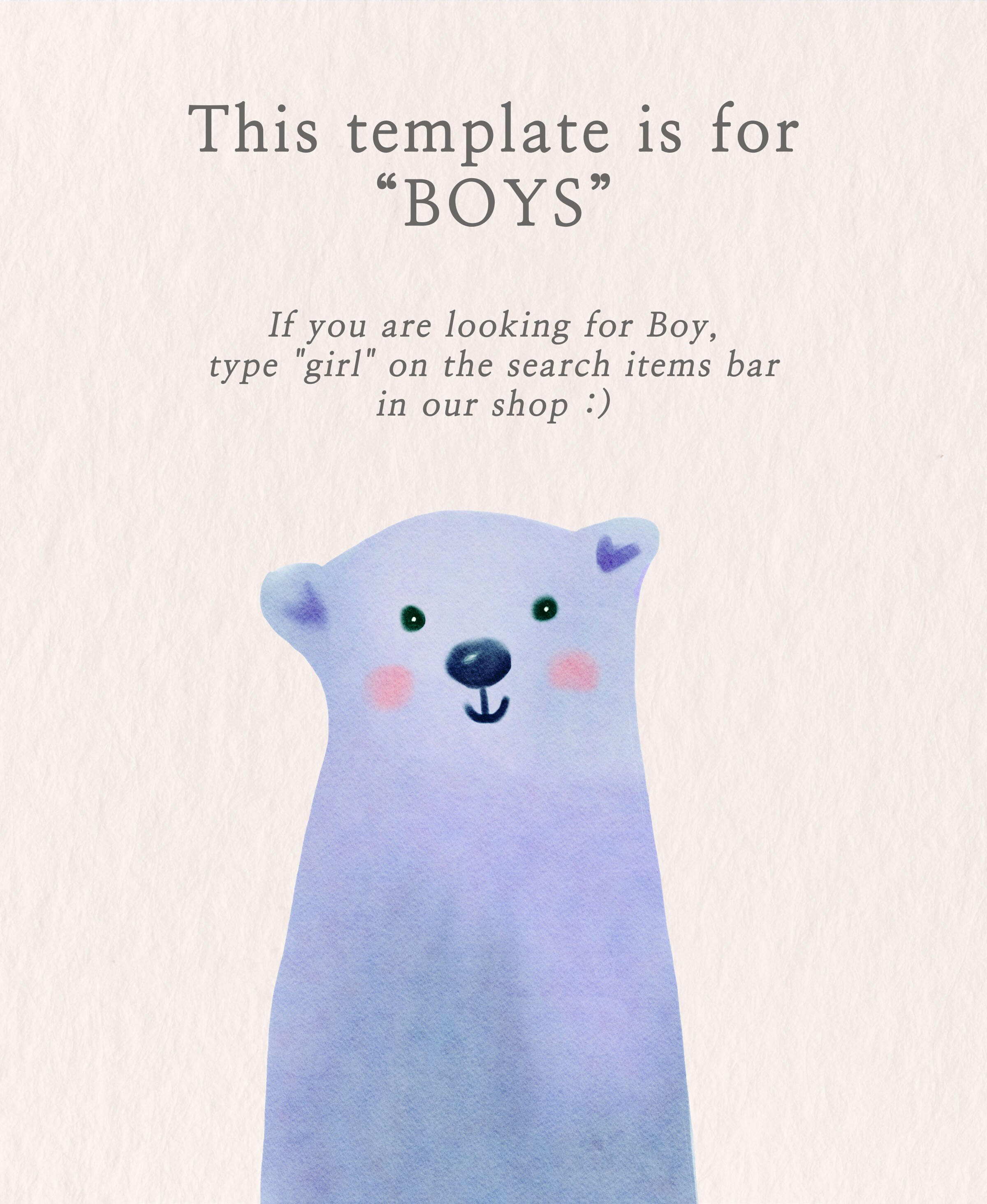 Korean First Birthday Welcome Sign | Template Set for Baby Boy ...