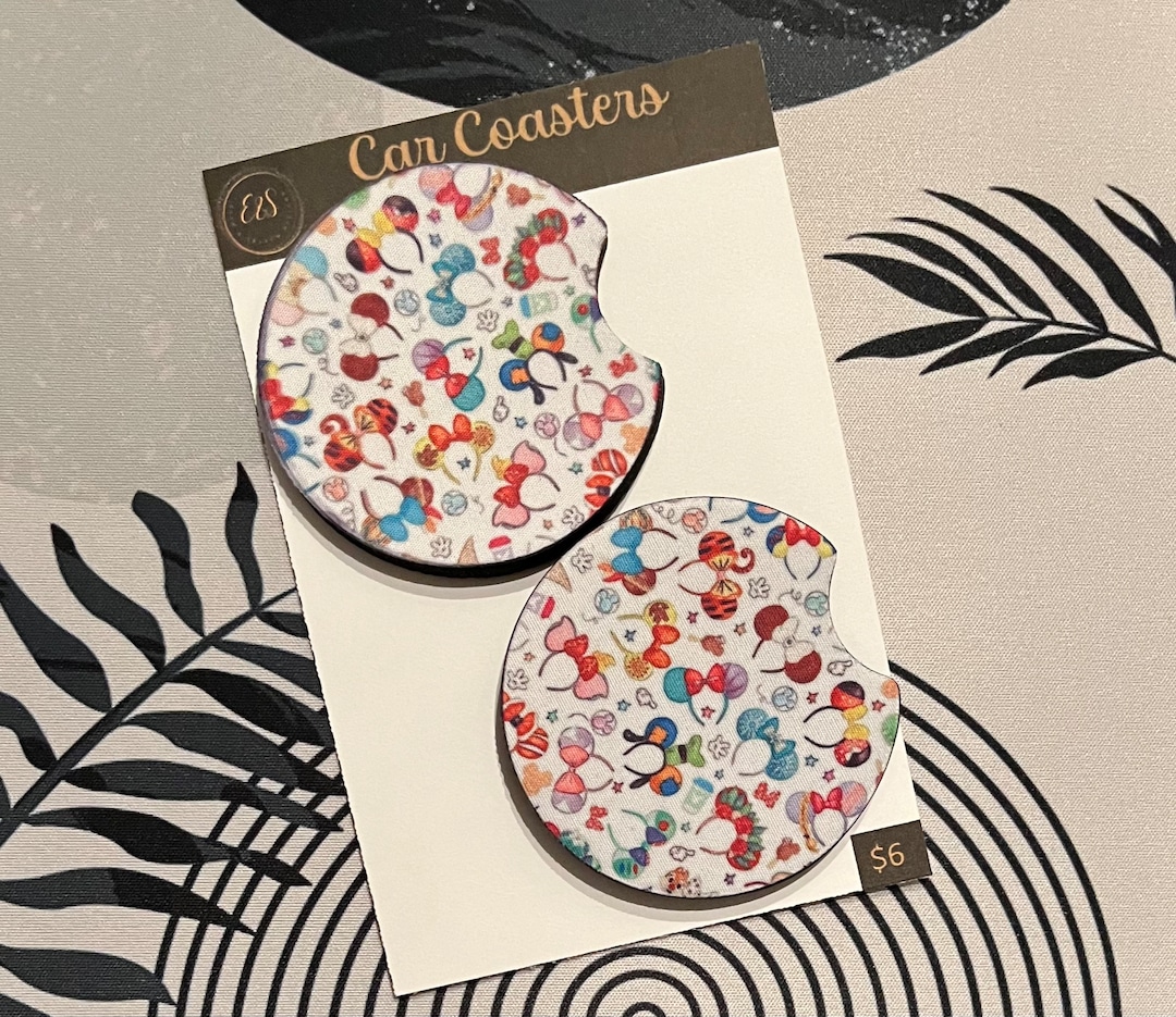 Disney Ears Car Coasters - Etsy