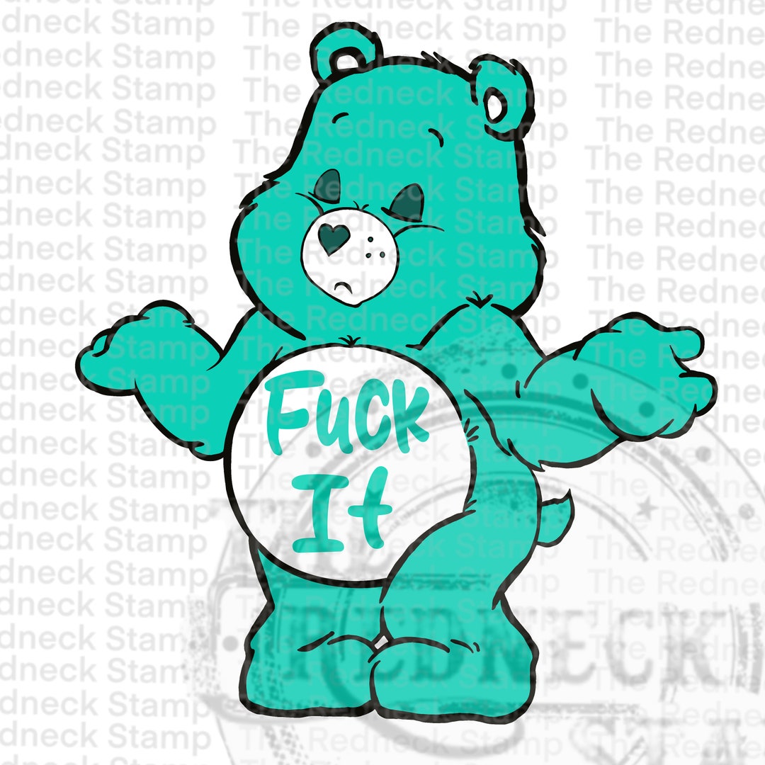 Teal Swear Bear SVG - Etsy
