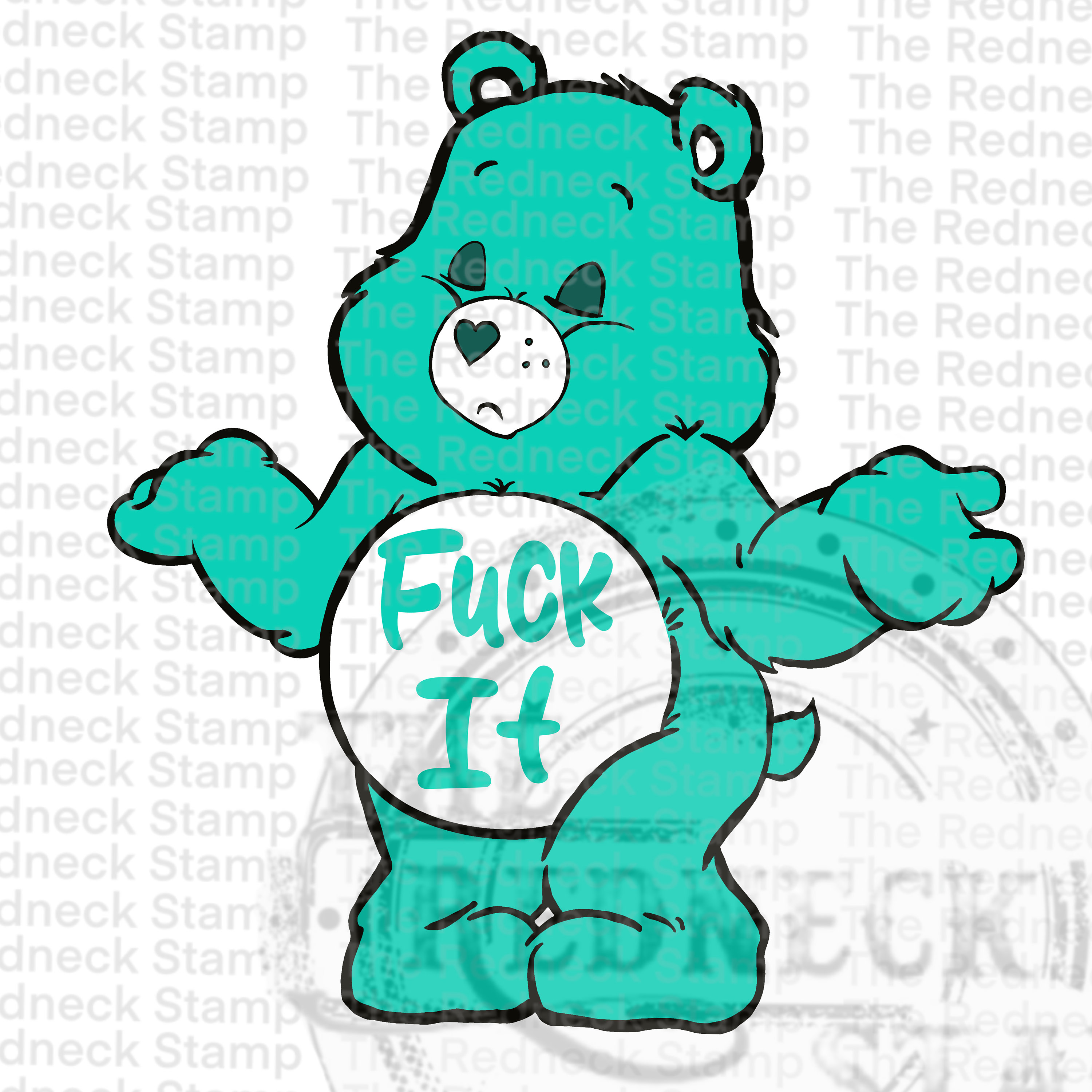 Teal Swear Bear SVG - Etsy
