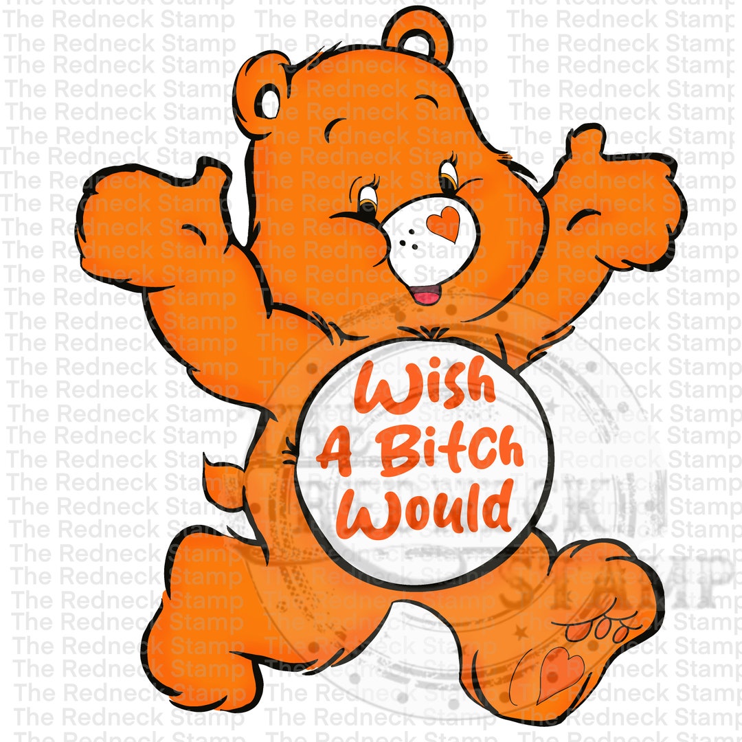 Orange Swear Bear - Etsy