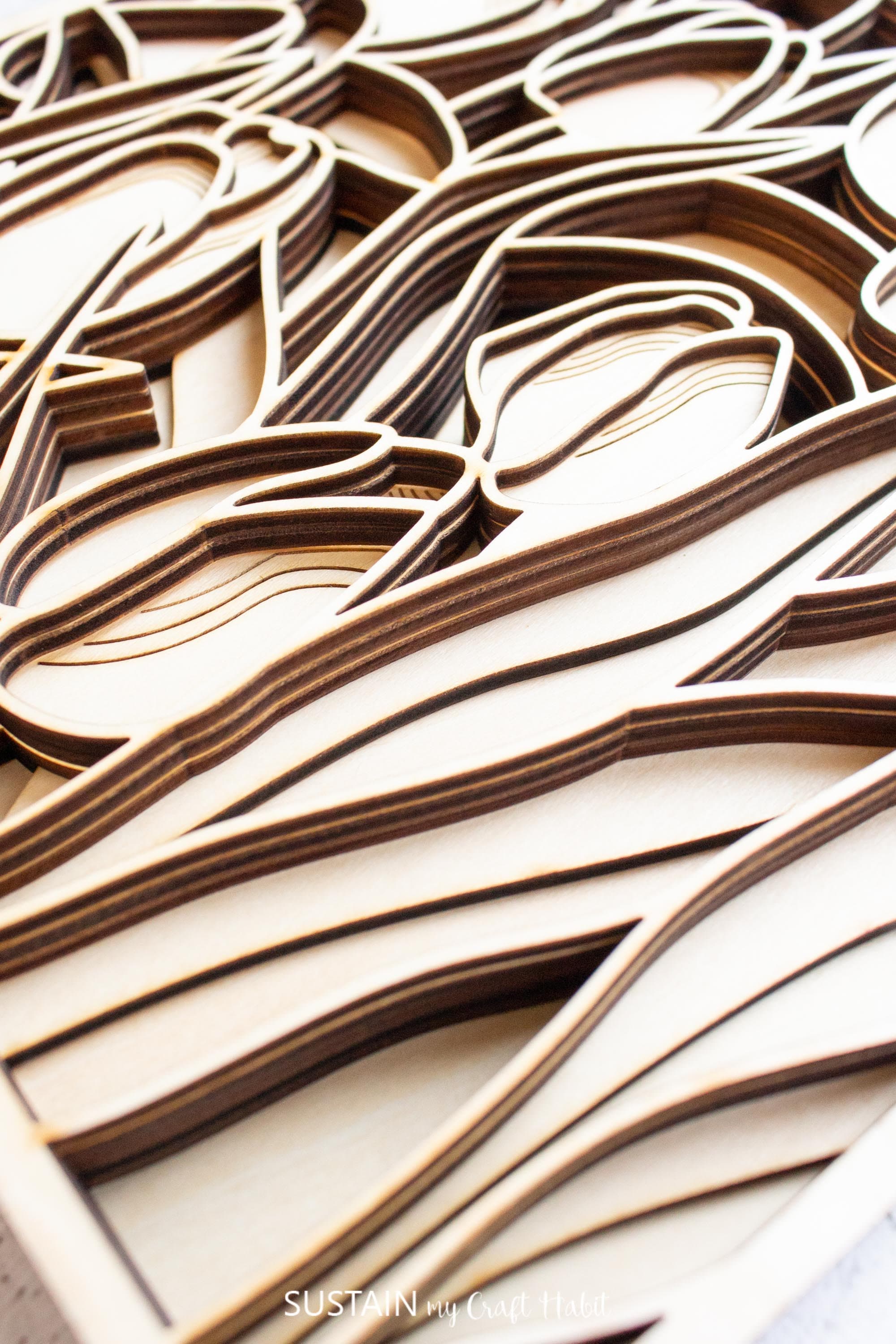 Tulip Shadow Box Svg | Field of Tulips Layered Svg File - Laser Cut ...