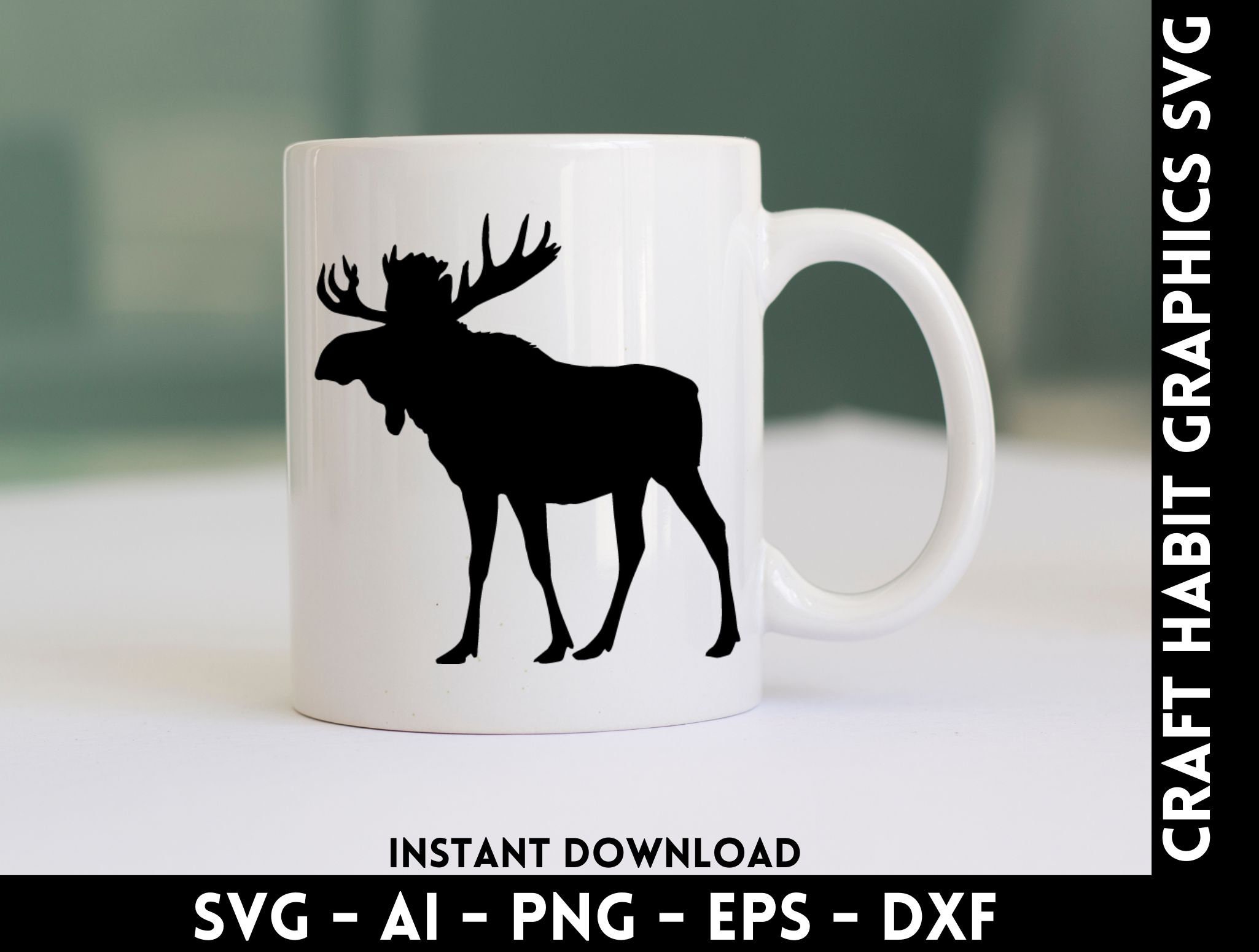 Wild and Free (moose) Svg, Dxf, Eps, Png Files for Cutting Machines ...