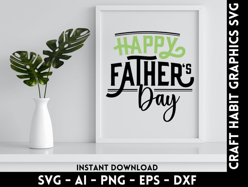 Happy Fathers Day Svg, Dxf, Eps, Png Files for Cutting Machines Cricut, Silhouette, Cameo, Laser ...