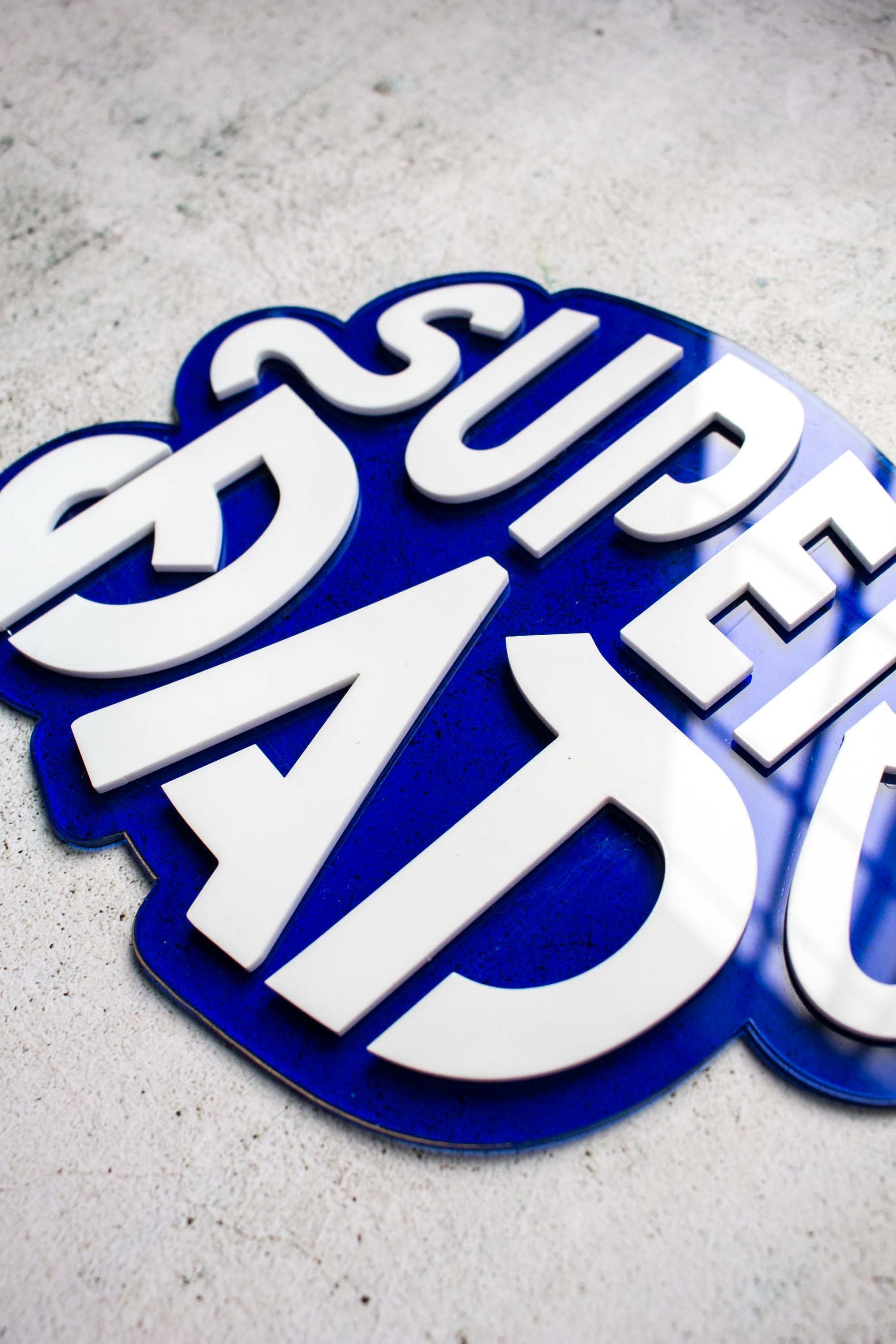 Super Dad Sign Cut File | Svg, Dxf, Eps, Png, Xcs Files for Cutting ...