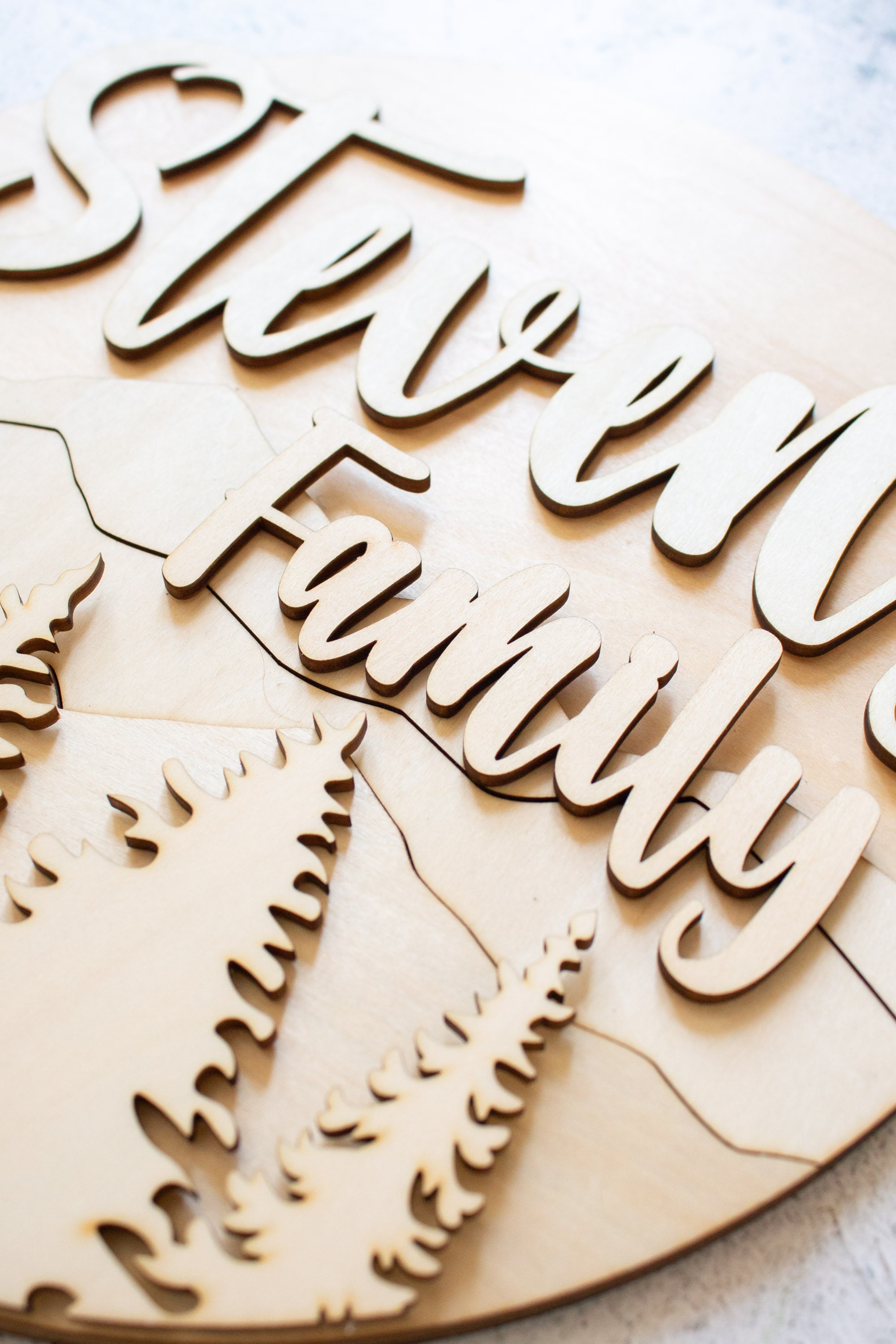 Name Sign Kit Mountain View | Layered DIY Name Sign Svg File - Laser ...