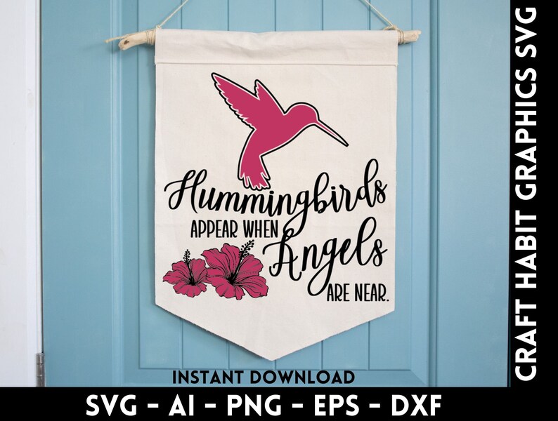 Hummingbirds Appear...svg, Dxf, Eps, Png Files for Cutting Machines ...