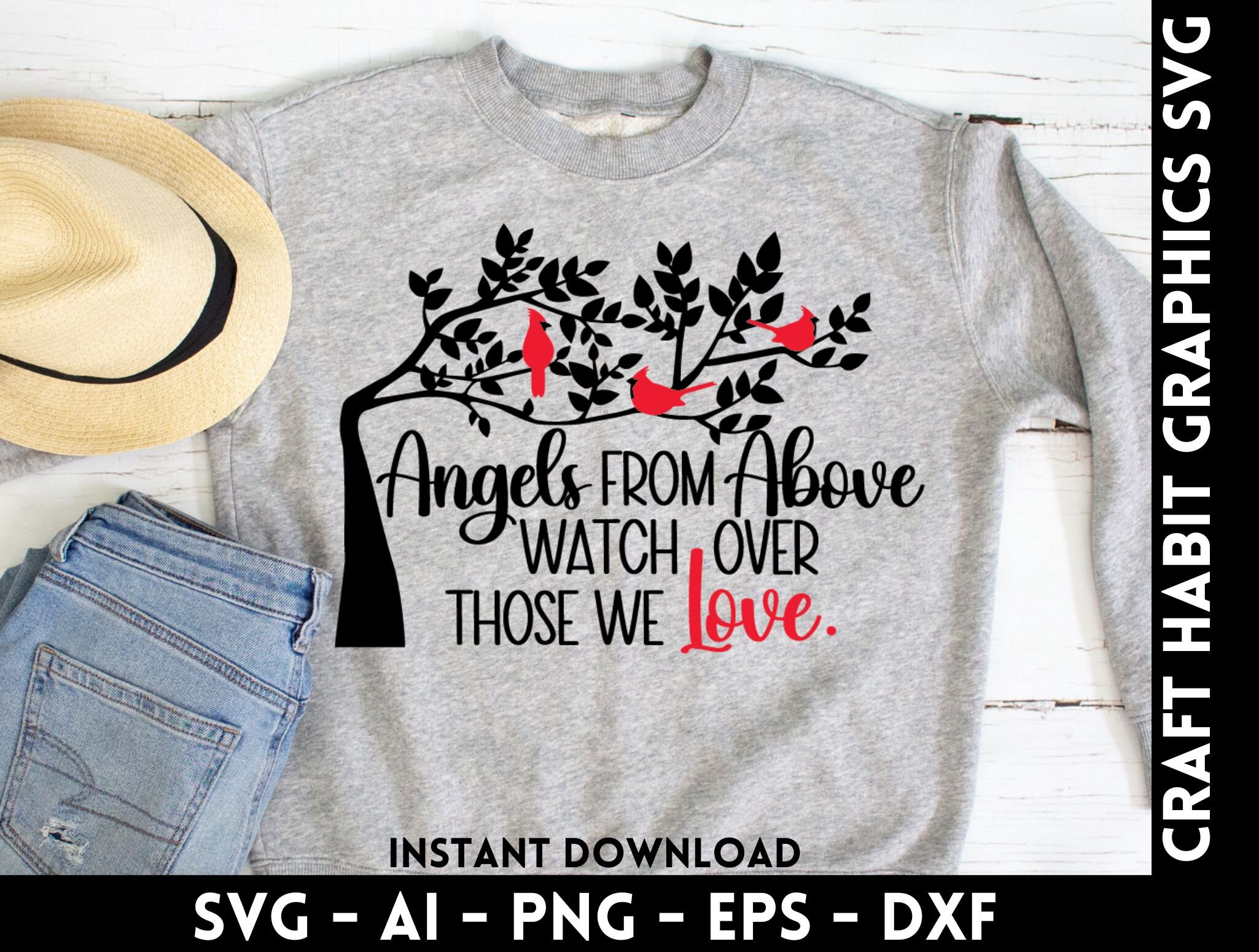 Angels From Above Watch Over Svg, Dxf, Eps, Png Files for Cutting ...