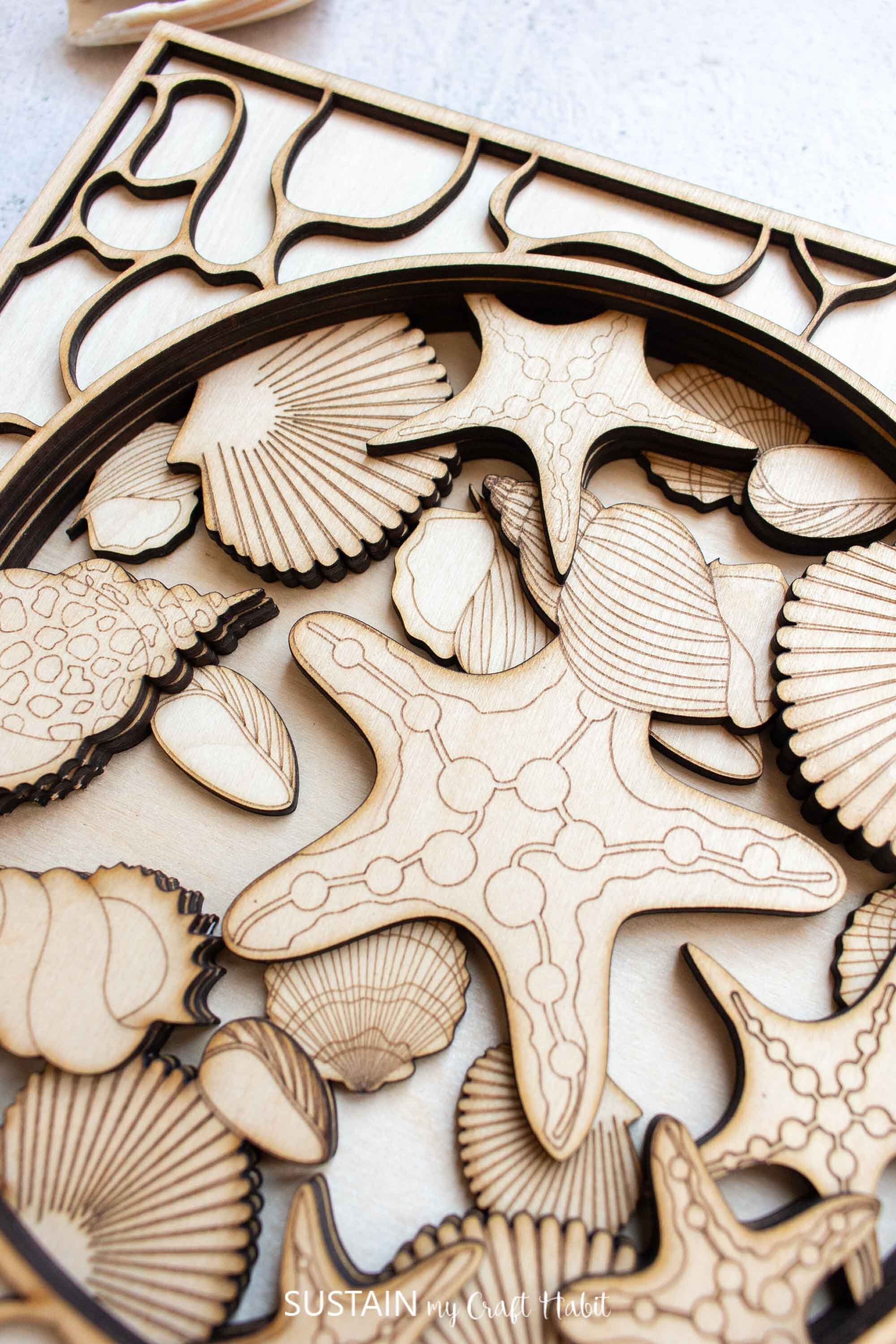 Seashell Shadow Box Svg | Seashell Layered Shadow Box Svg File - Laser ...