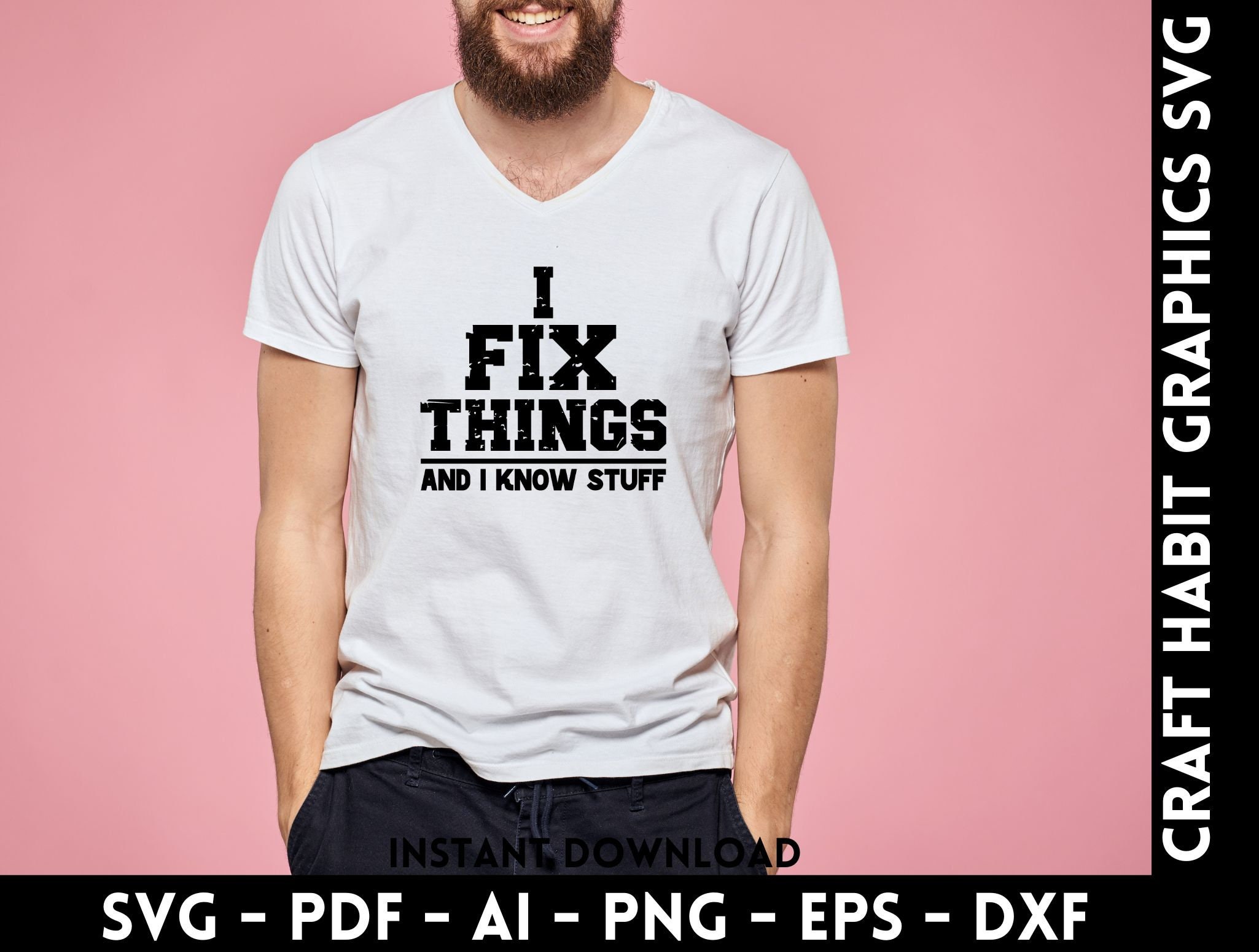 I Fix Stuff Svg, Dxf, Eps, Pdf, Ai, Png Files for Cutting Machines ...