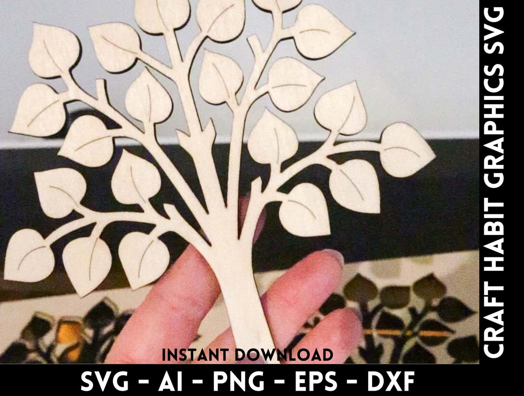 Leafy Tree Laser Cut File | Svg, Dxf, Eps, Png Files for Cutting ...