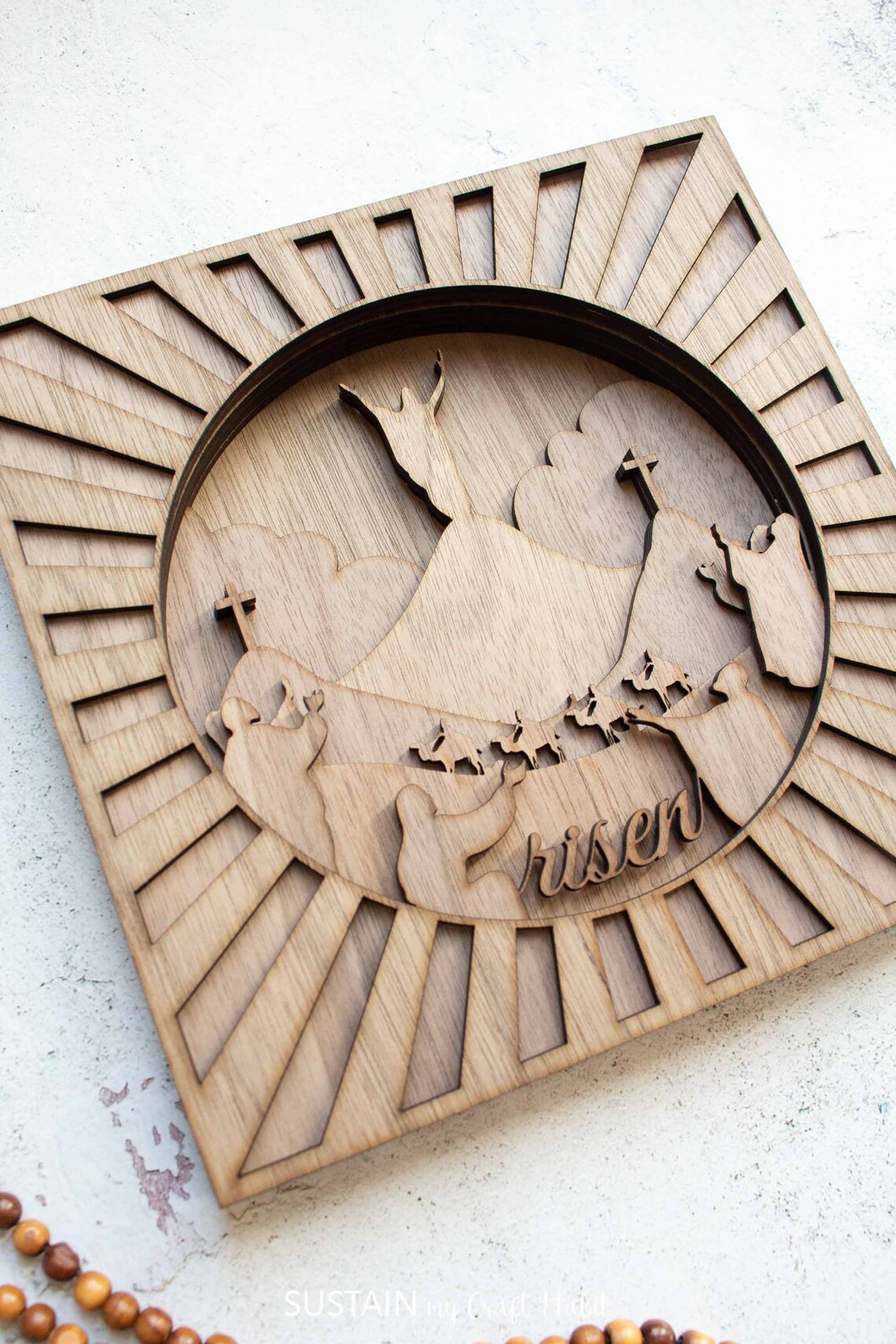 Easter Shadow Box Svg | Religious He is Risen Layered Shadow Box Svg ...