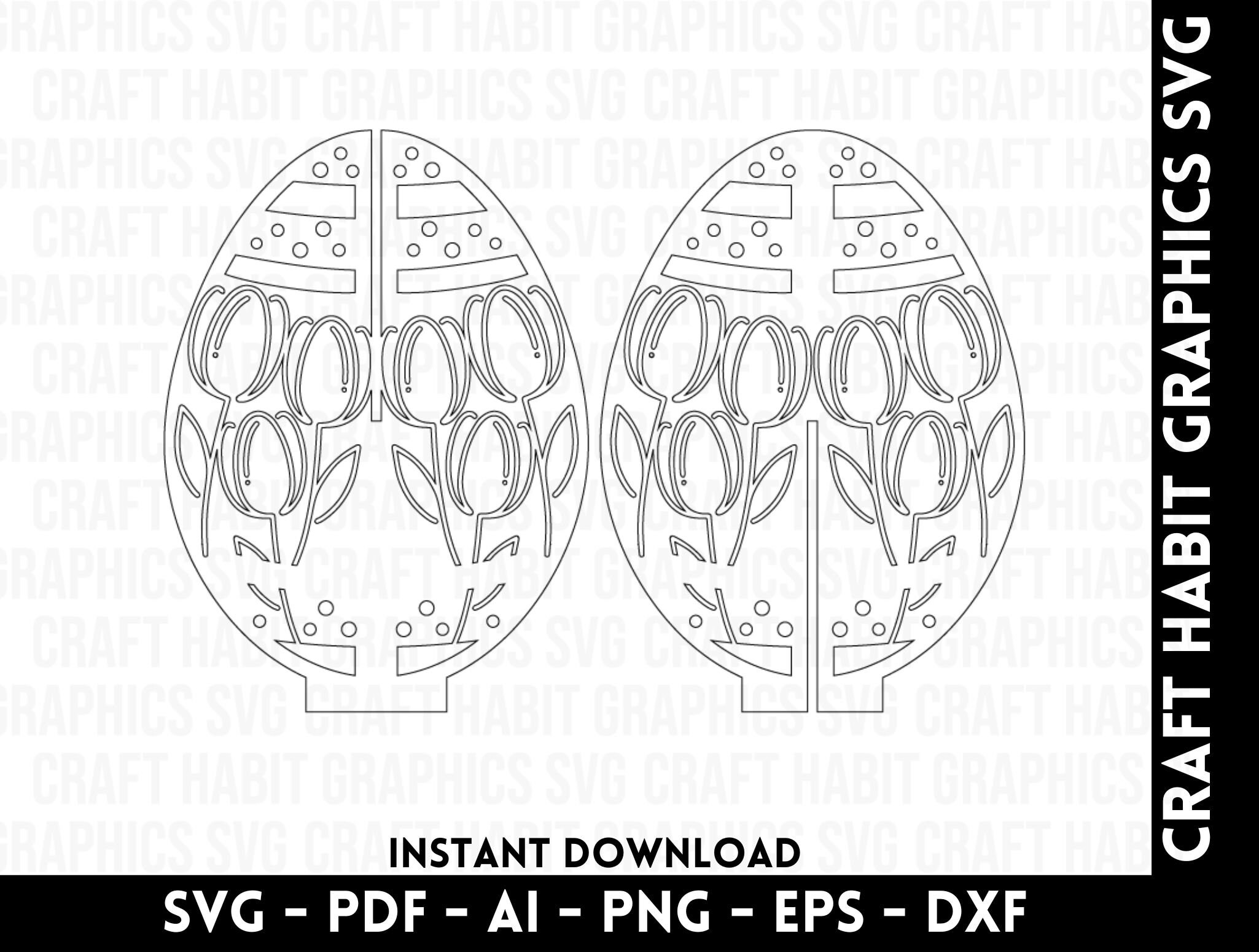 3D Easter Egg Cut File | Svg, Dxf, Eps, Png Files for Cutting Machines ...