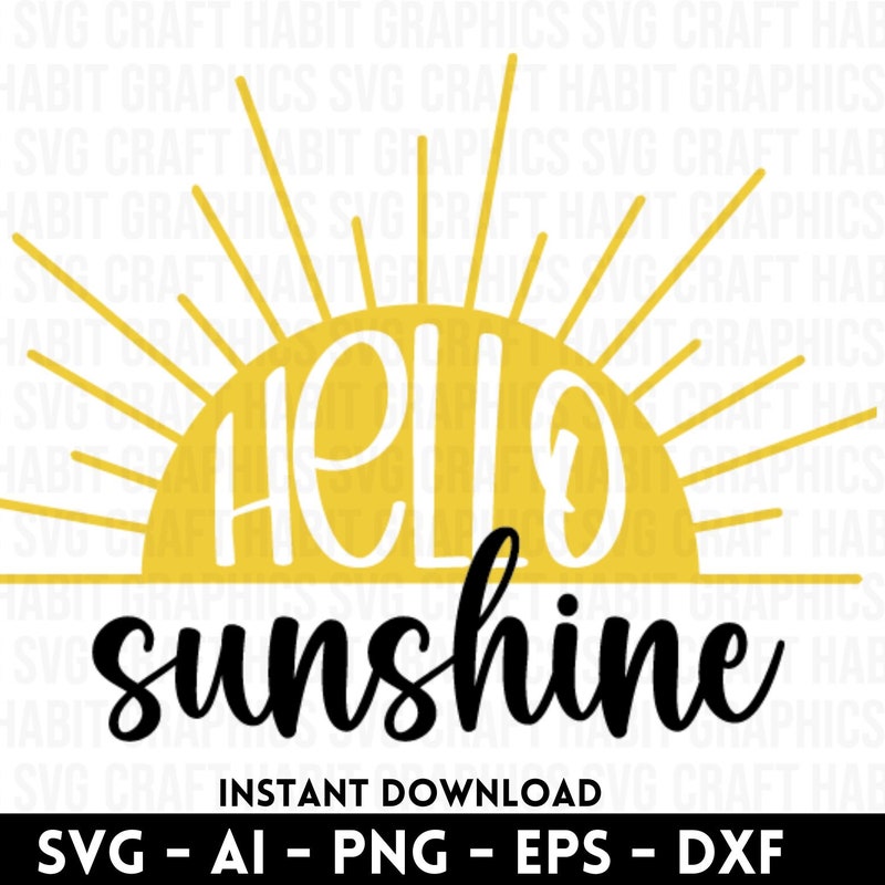 Hello Sunshine Svg - Etsy