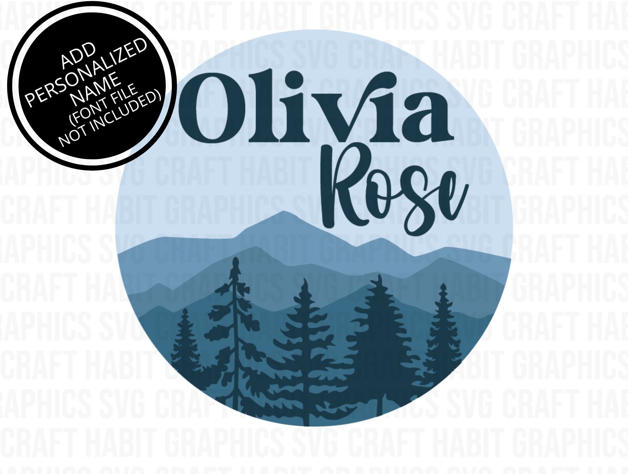 Name Sign Kit Mountain View | Layered DIY Name Sign Svg File - Laser ...