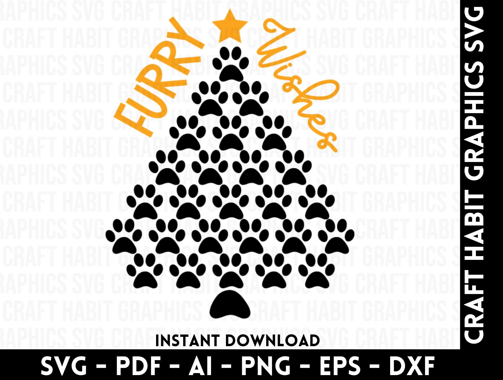 Furry Christmas Svg, Pdf, Ai, Dxf, Eps, Png Files for Cutting Machines ...