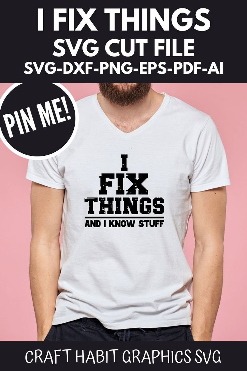 I Fix Stuff Svg, Dxf, Eps, Pdf, Ai, Png Files for Cutting Machines ...