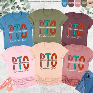 Custom PTO Shirts, Parent Teacher Organization Tshirt, Custom School ...