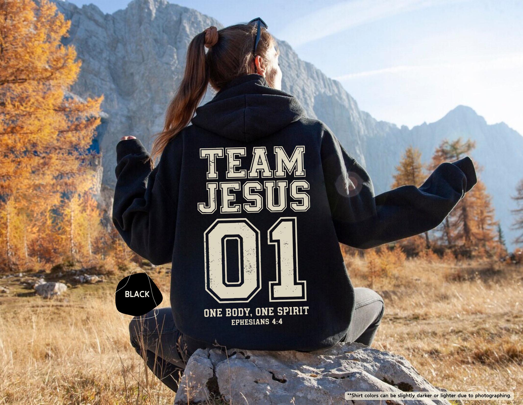Christian Sweatshirt, Team Jesus 01 Sweater, Jesus Lover Gift, Church ...
