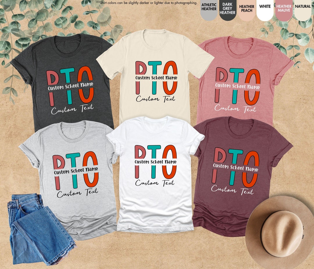 Custom PTO Shirts, Parent Teacher Organization Tshirt, Custom School ...