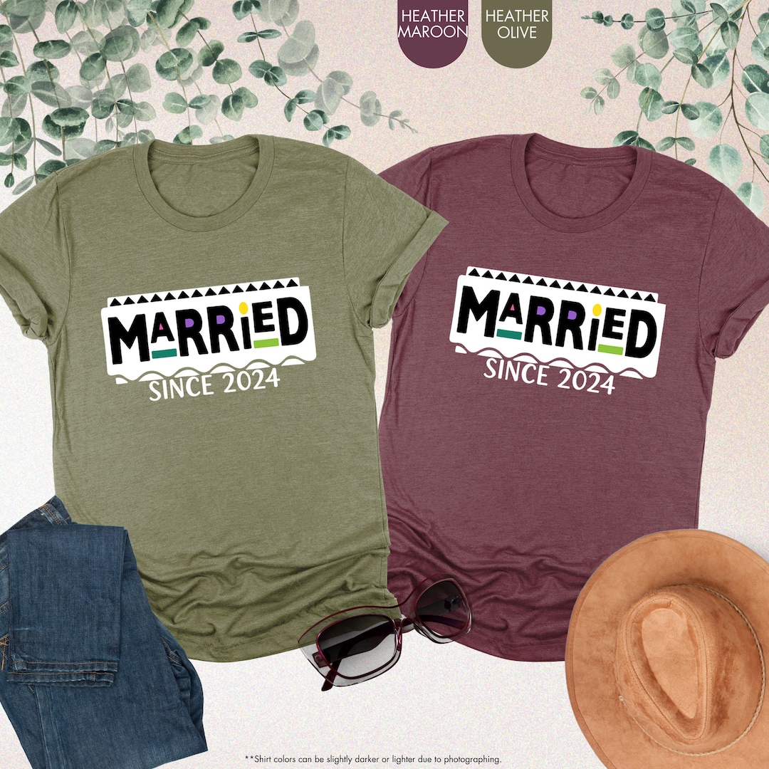 Married Shirt, Custom Anniversary Shirt, Just Married Shirt,wife and ...